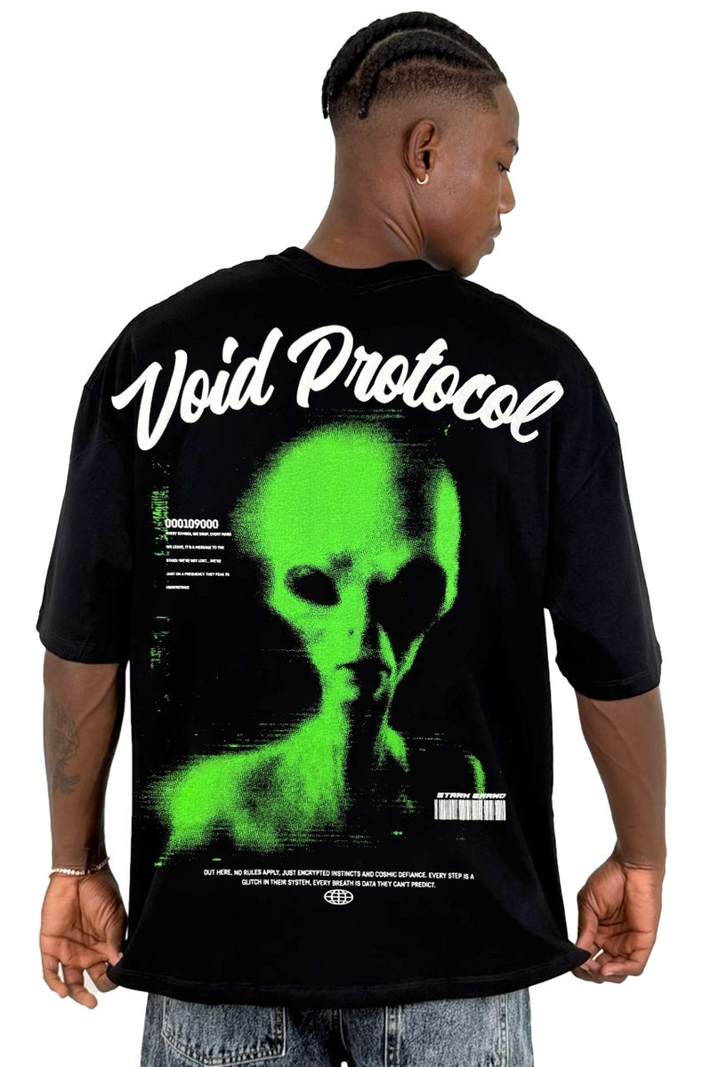 Oversize Negra Void Protocol Alto Gramaje – Stark Brand