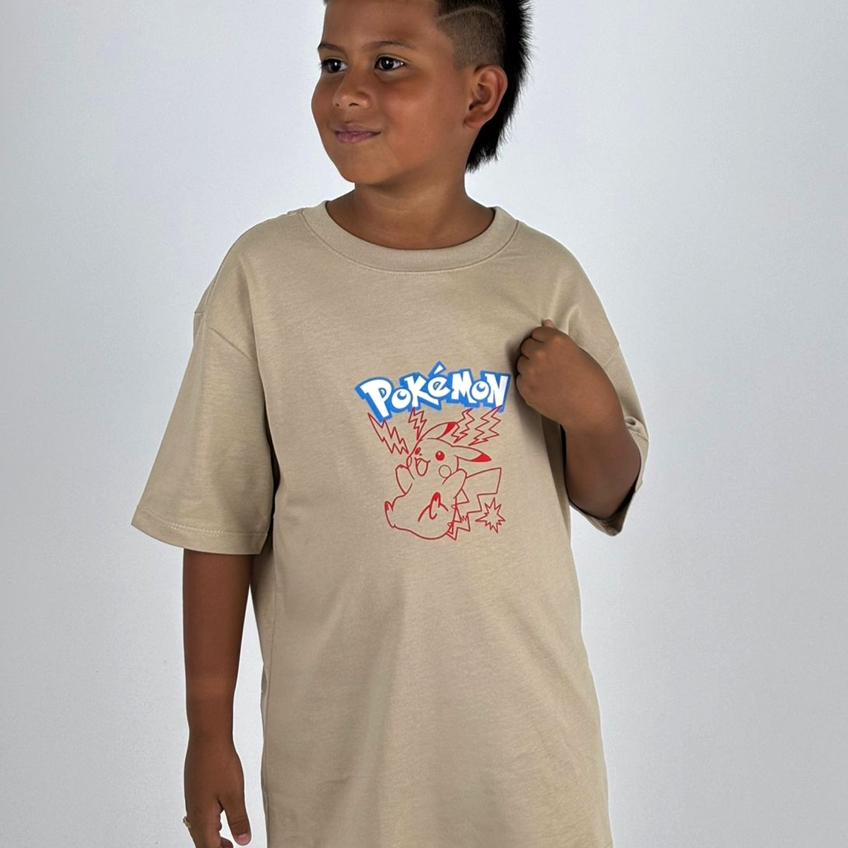 Oversize Niño Pokemon Alto Gramaje Color Crema – Stark Brand