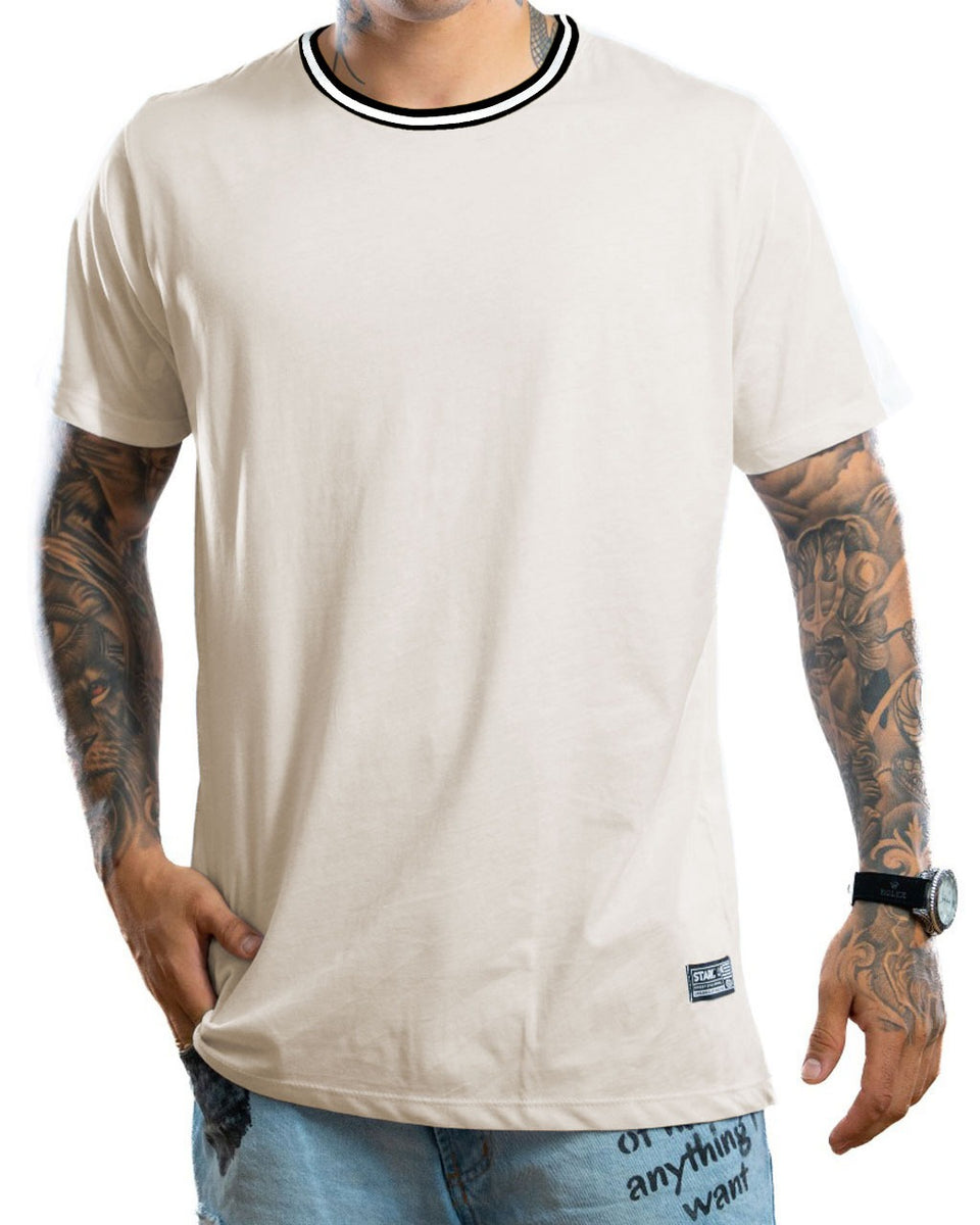 camiseta basica beige RIB – Stark Brand