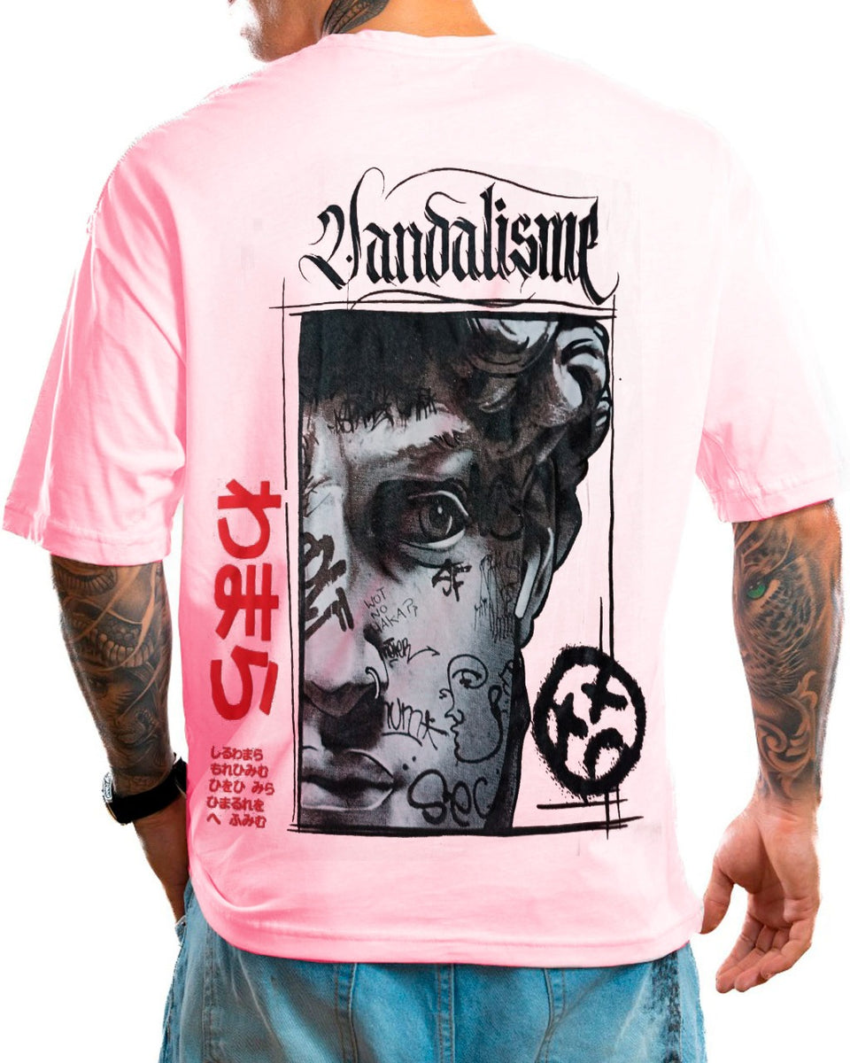 Oversize rosado david letra china – Stark Brand